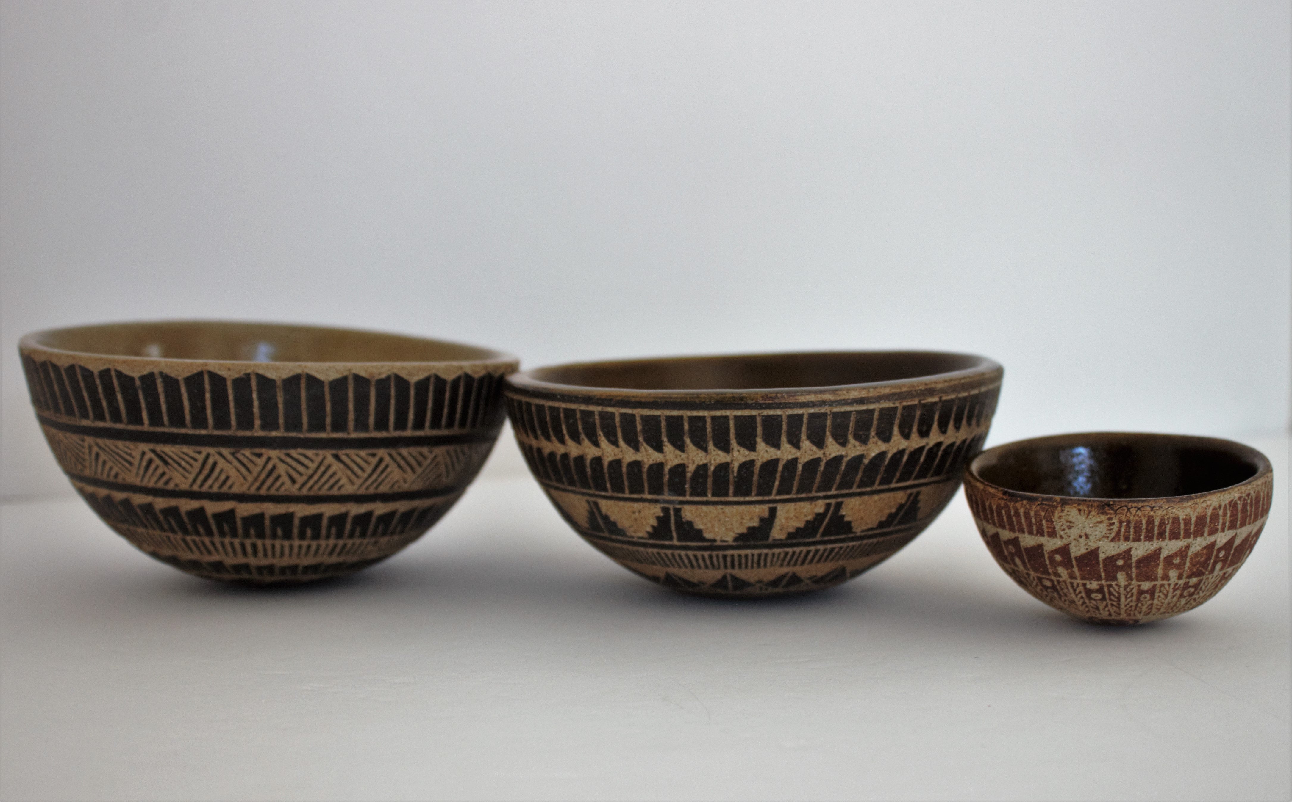 Ceramic Prehispanic Carved Mexican Bowl Jicara | Hilo De Amor